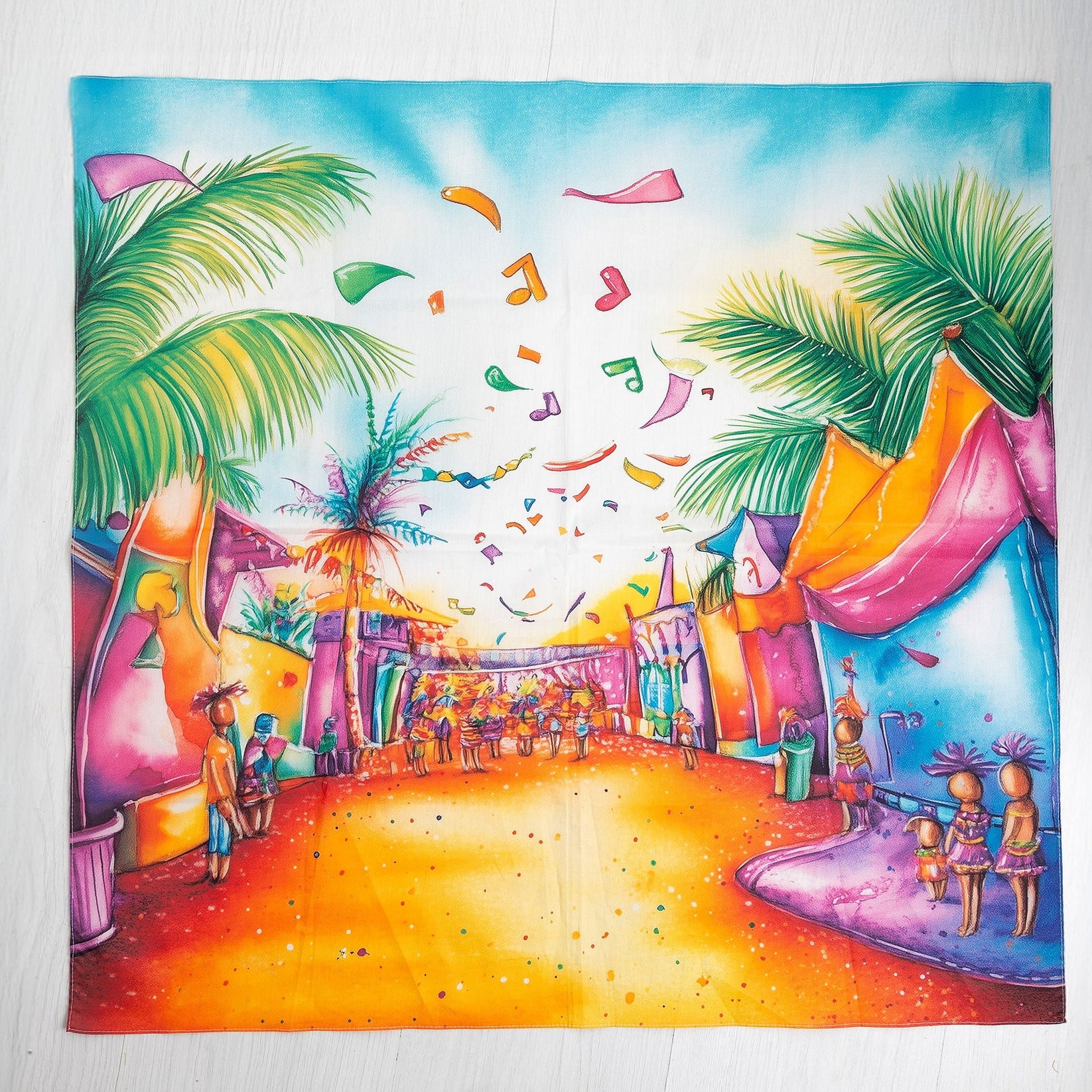 Carnival Rhythms Story Scarf: A Caribbean Gift for Kids – Storytime Scarves